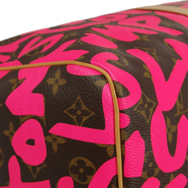 Louis Vuitton * 2009 Pink Monogram Graffiti Keepall 50 Duffle Bag M936 ...