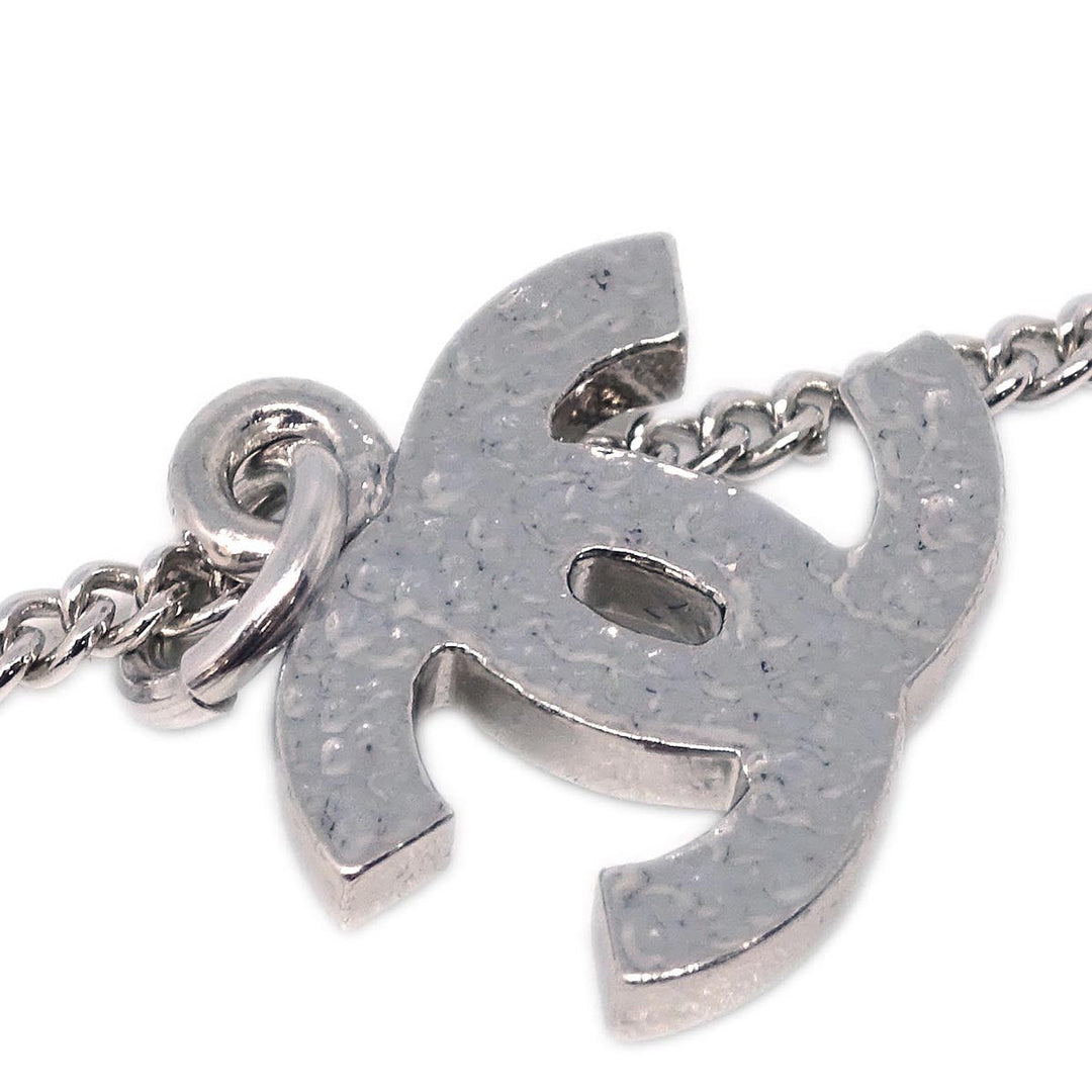Chanel CC Chain Necklace Pendant Rhinestone Silver 07V Chanel CC Chain Necklace Pendant Rhinestone Silver 07V