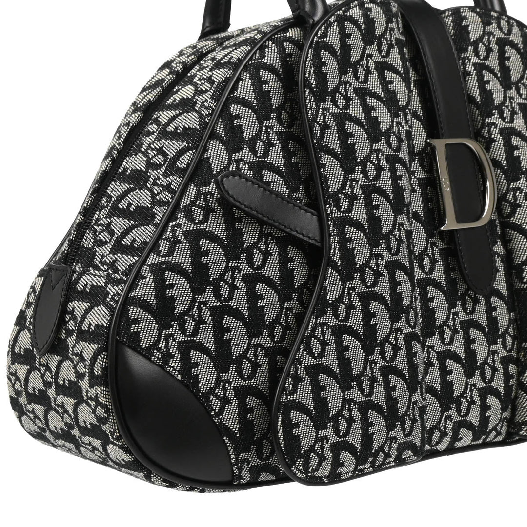 Christian Dior 2002 Black Double Saddle Trotter Handbag Christian Dior 2002 Black Double Saddle Trotter Handbag