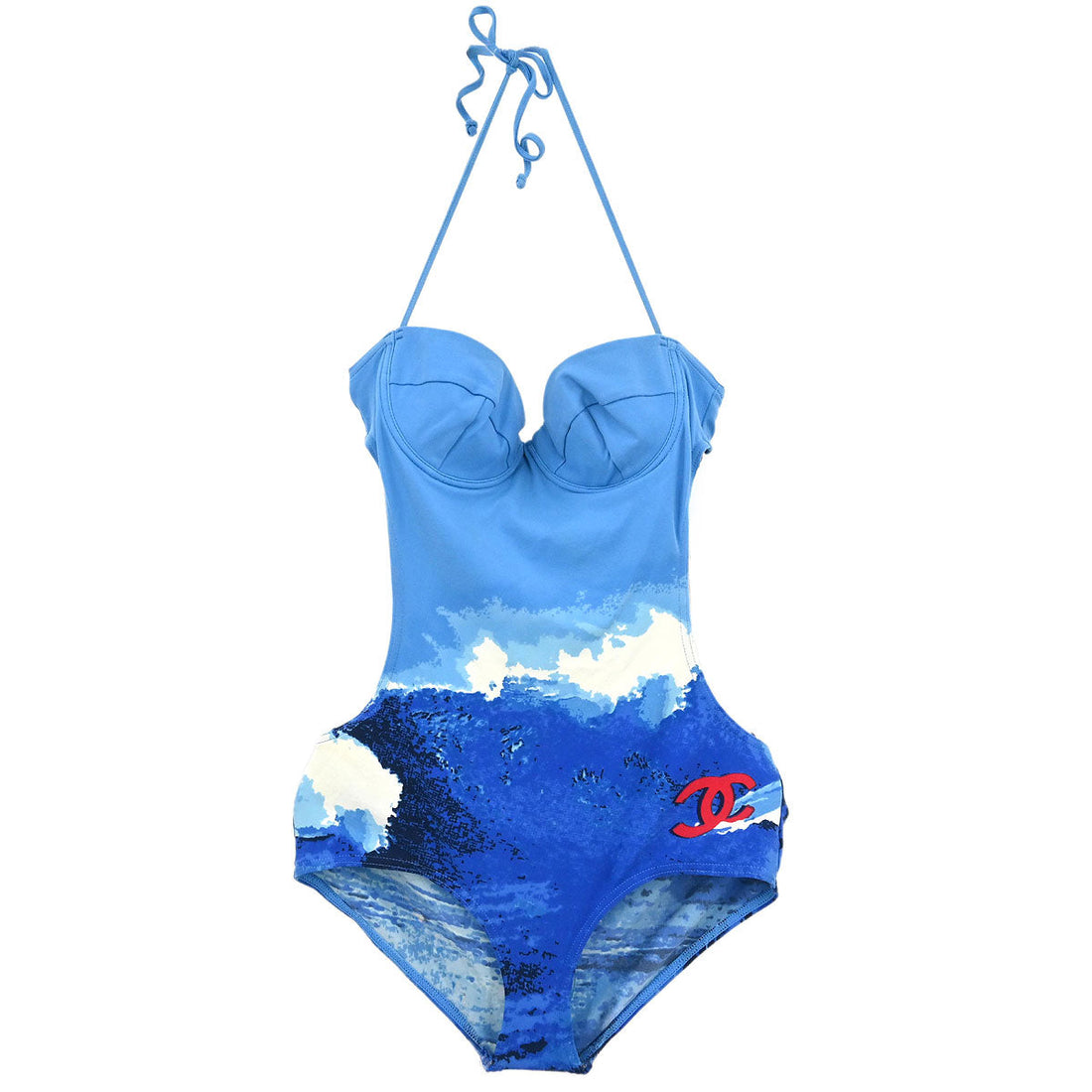 Chanel Surf Line Swimwear Swimsuit Blue #40 – AMORE Vintage Tokyo